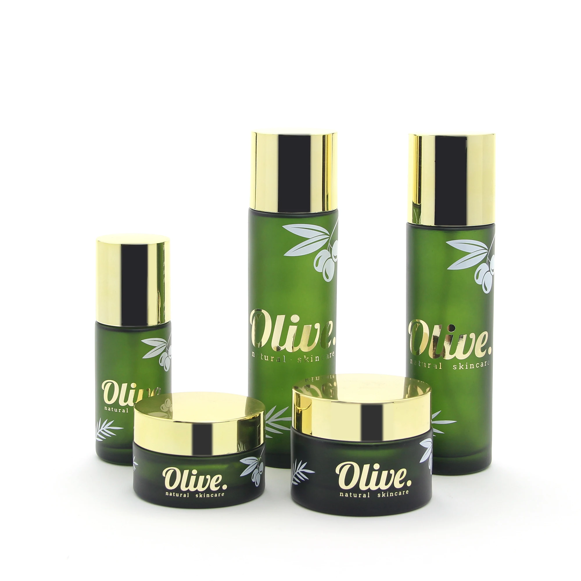 Luxury Cosmetic Packaging Glass Skincare Containers Set Pump Lotion ...