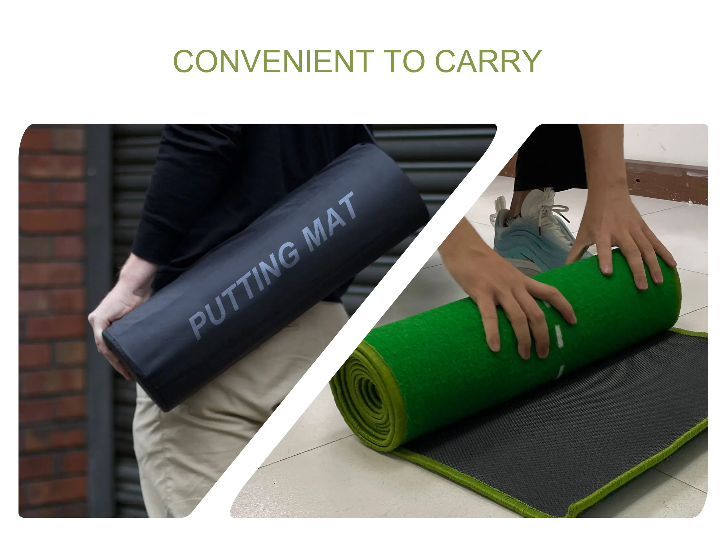 Indoor Driving Range 3 In 1 Golf Practice Training Mat Golf Putter ...