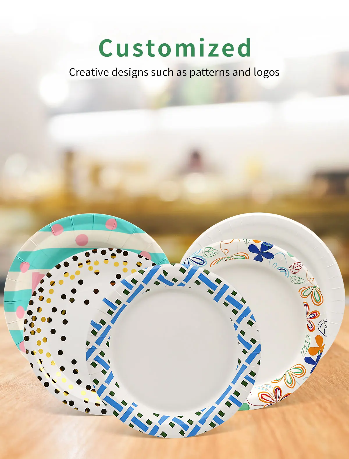 LuzhouPack Custom Design Your Own Paper Plates 9 in Round Paper Plates ...