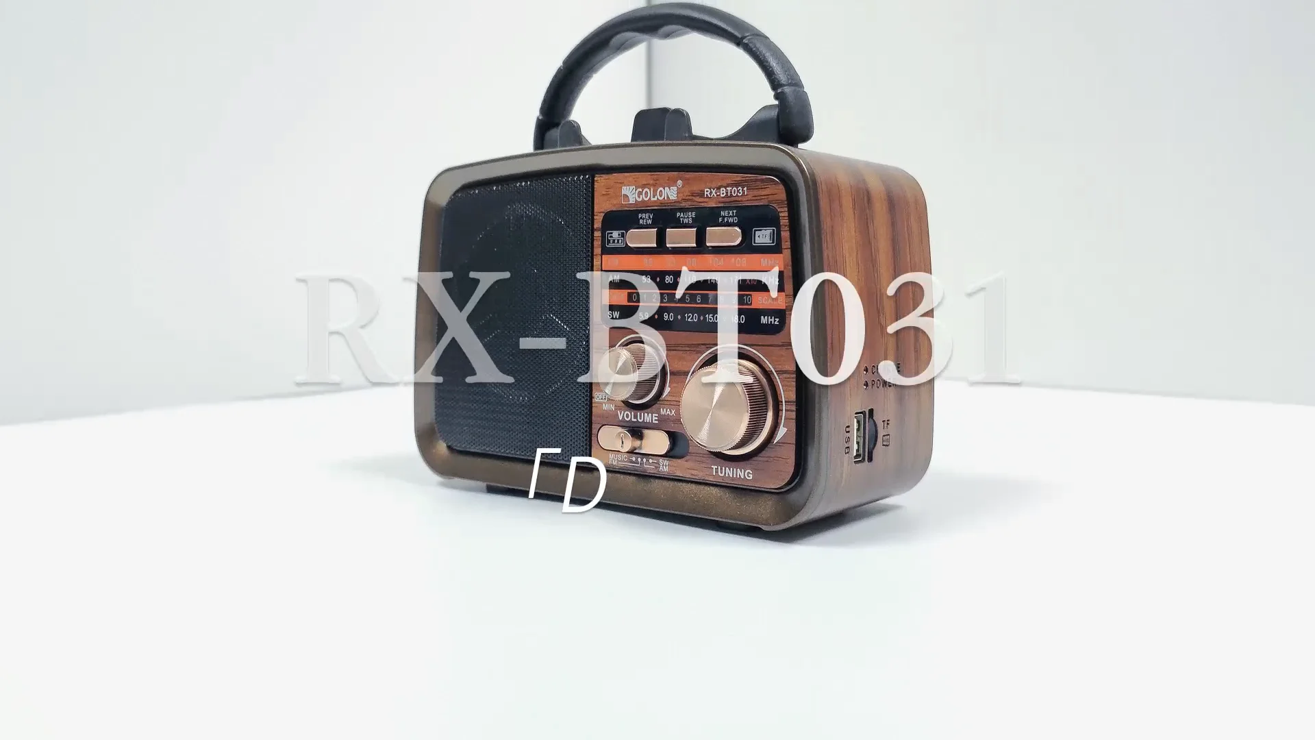 Rx Retro Wireless Radio Bt031 Am Fm Sw 3 Band Tws Radio Portable Wooden ...