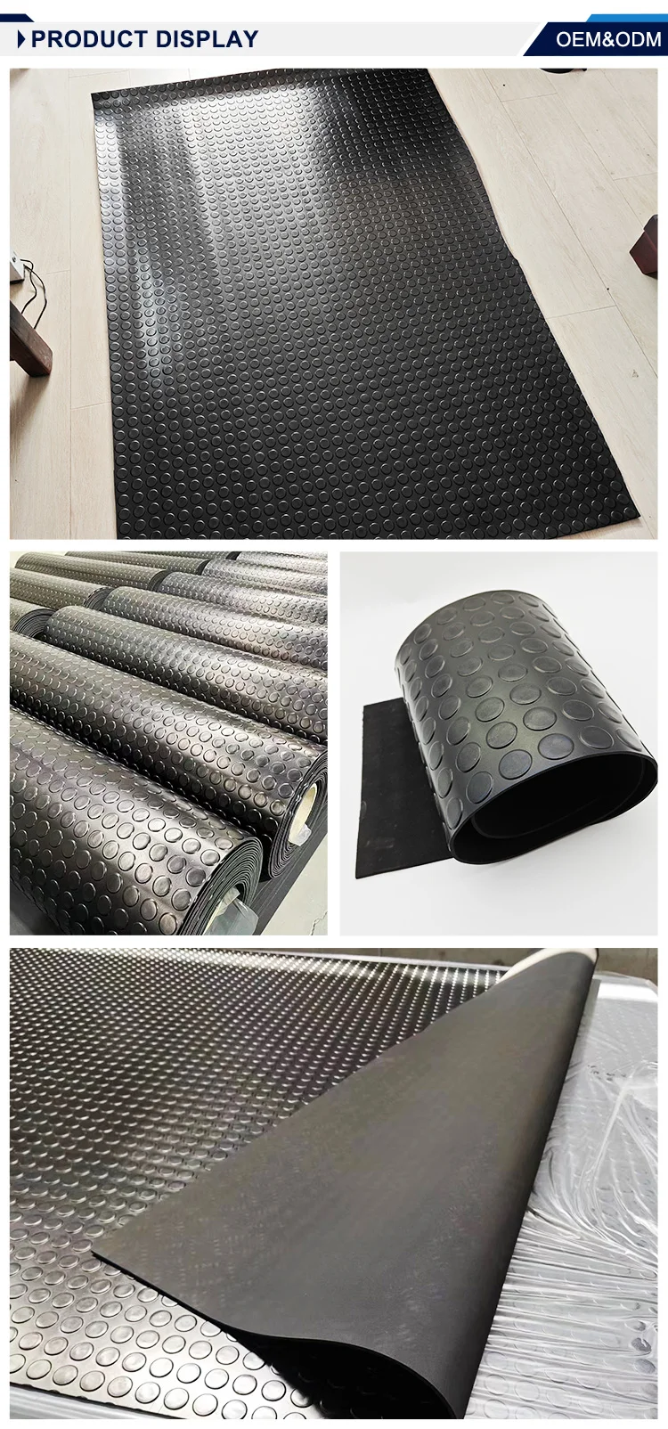 Rubber Flooring Mat Anti Slip Round Dot Coin Rubber Flooring Mat - Buy ...