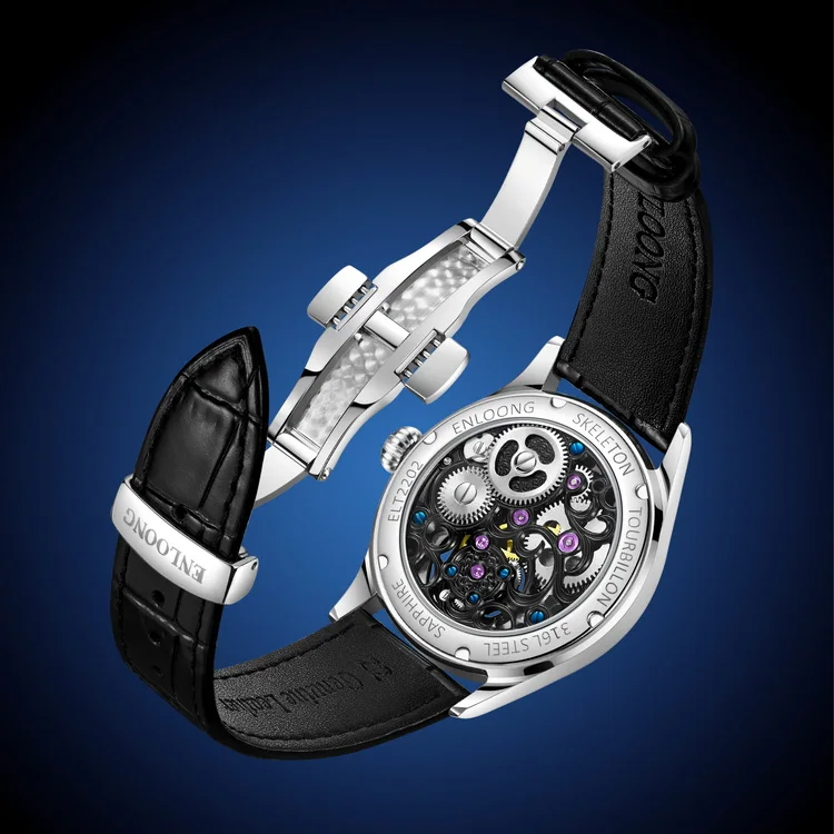 ENLOONG Real Luxury Skeleton Flying Tourbillon Watches