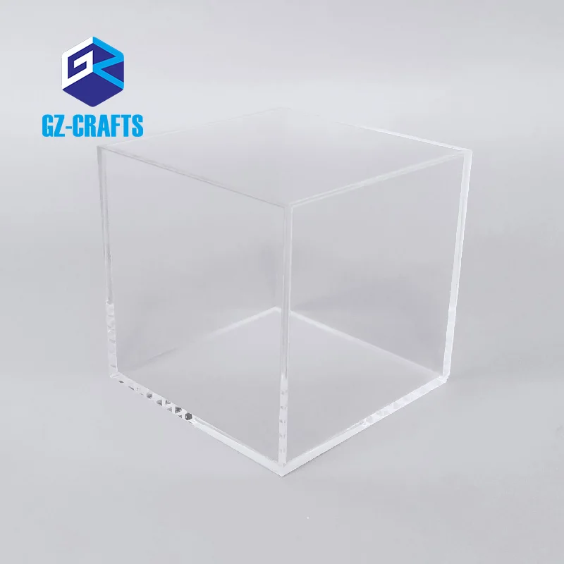 Clear 5-Sided Acrylic Display Cube Boxes - Modern Storage