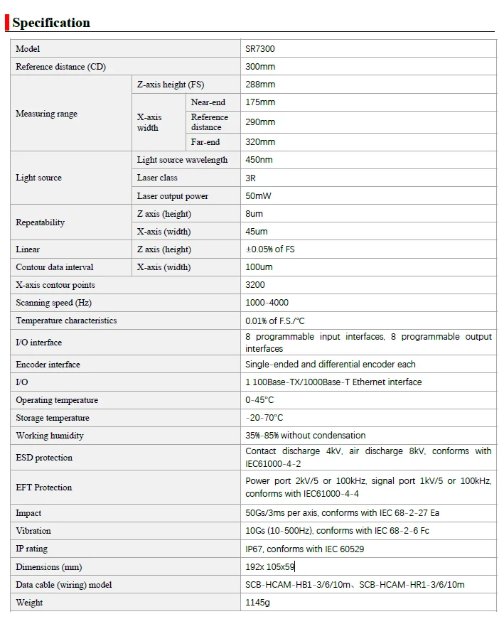 SinceVision SR7300 3D Laser Profiler Ultra-High Resolution Optics Instrument for Height Defect ...