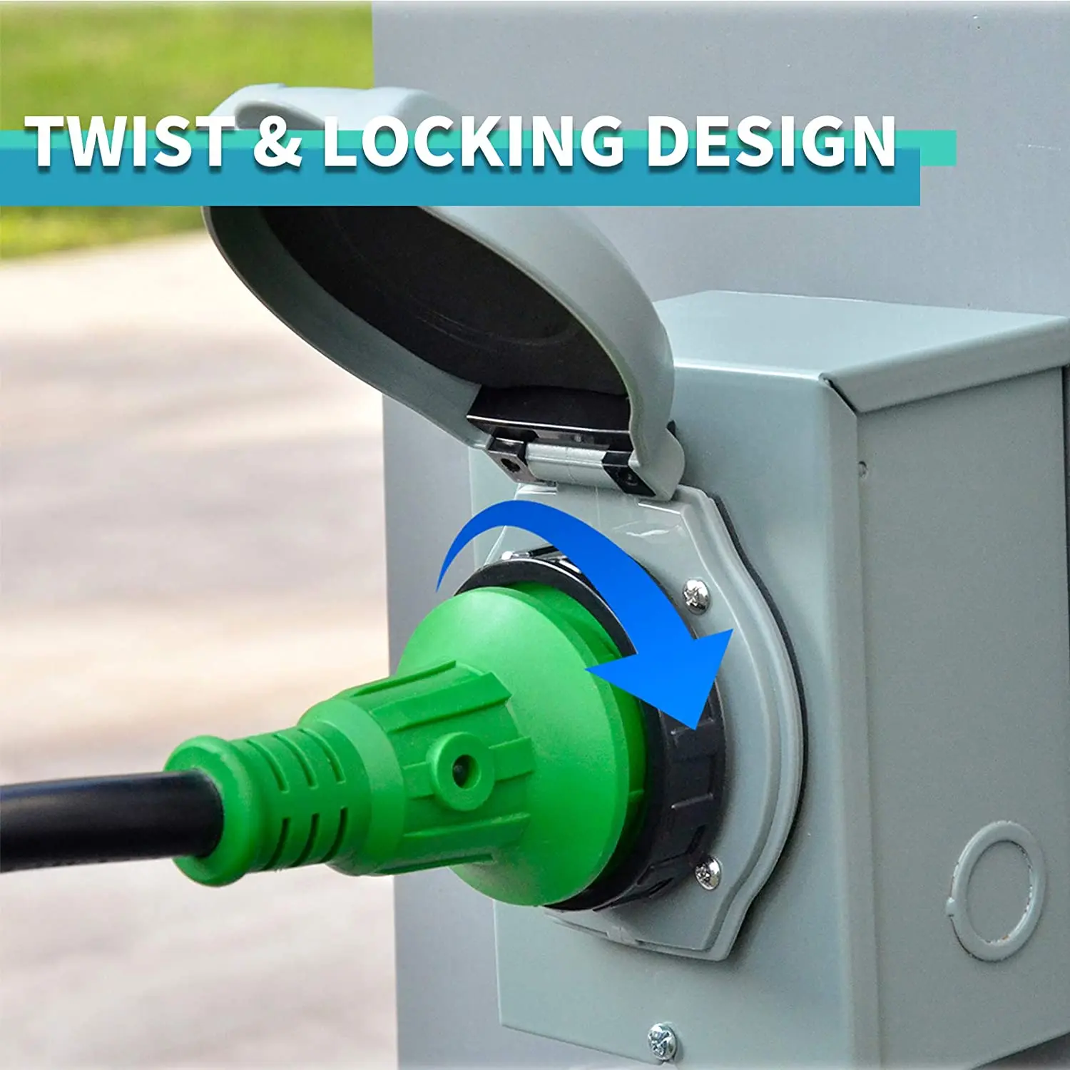 Power Inlet Box Outdoor Generator Receptacle 30 Amp Generator Box Wall ...