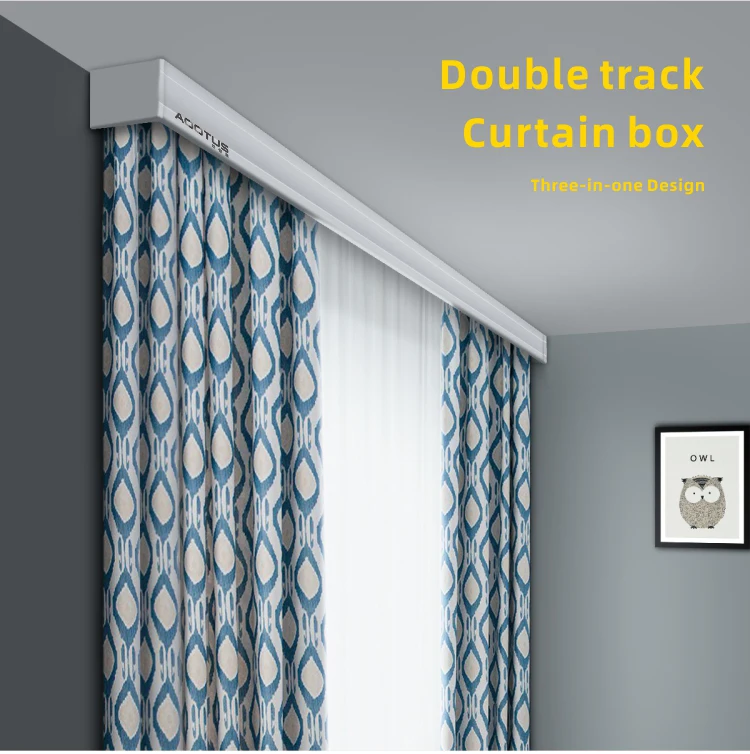 Heavy Duty Pelmet Curtain Box - Aluminum Double Track