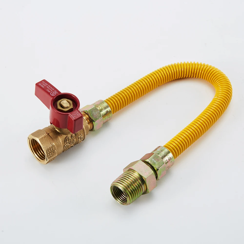 Flexible Gas Dryer Connector Line With 3/8-inch Diameter With 1/2-inch ...