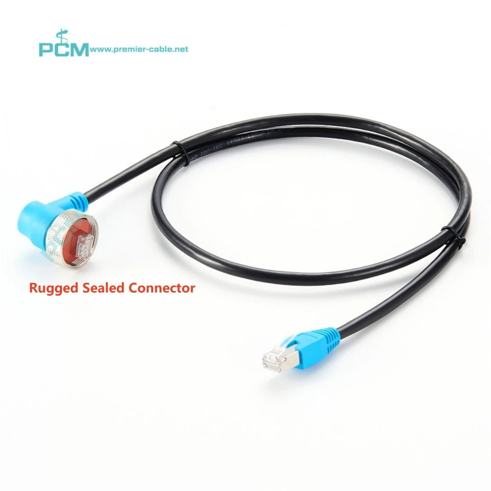 Right Angle Outdoor CAT6 Rugged RJ45 Plug Ethernet Waterproof Panel ...