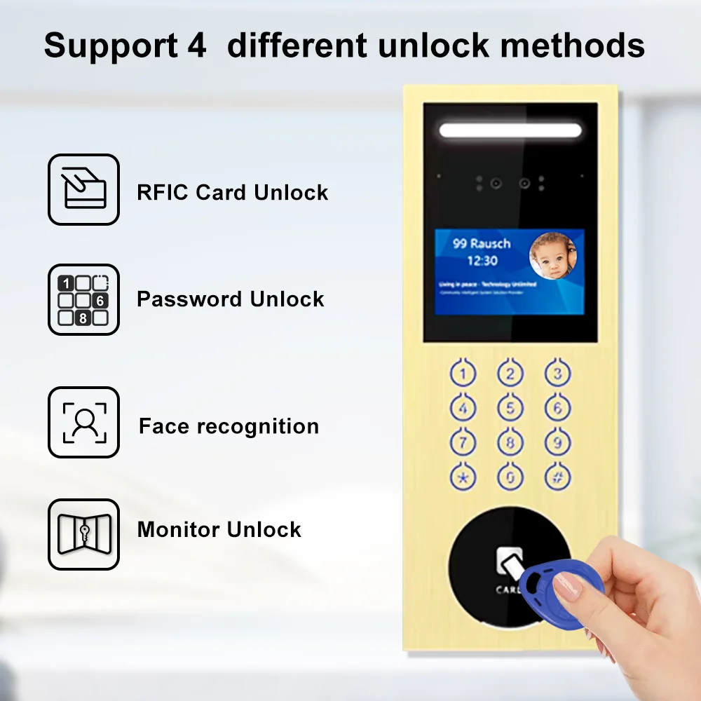 Video Intercom System with Face Recognition for Multi-apartments