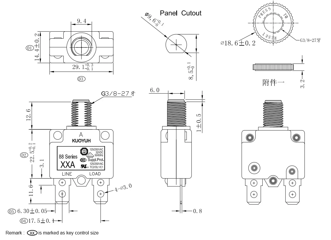 Buy Wholesale China 88 Series L2 25a Snap In Cip Push Button Miniature ...