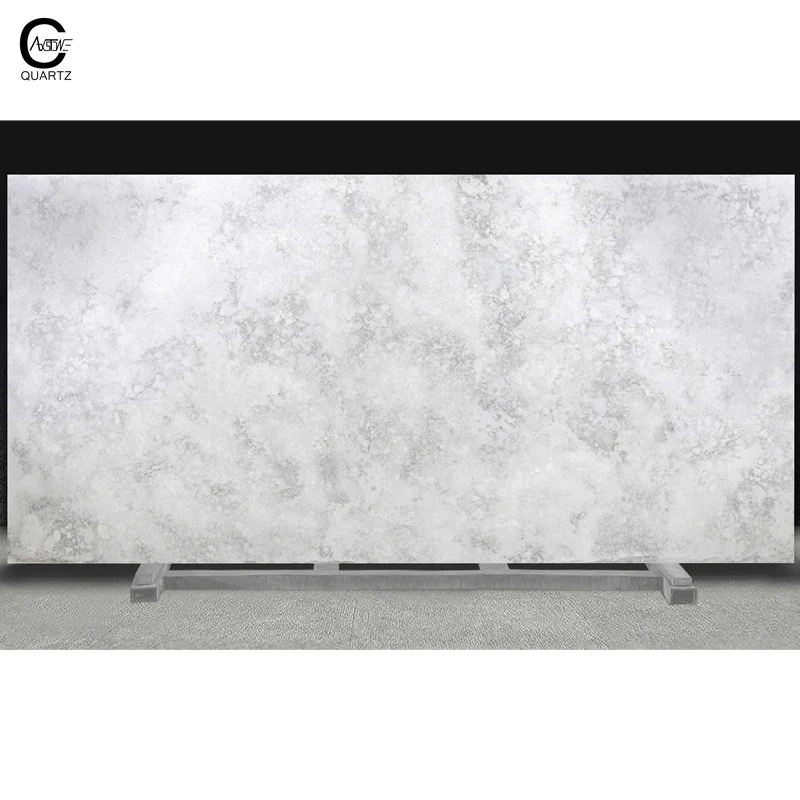 New Design Concrete Series Quartz Stone Polished Surface Grey Quartz ...
