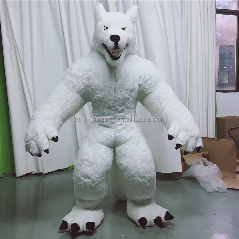 Arctic Wolf Inflatable Animals Costume - Customizable Mascot