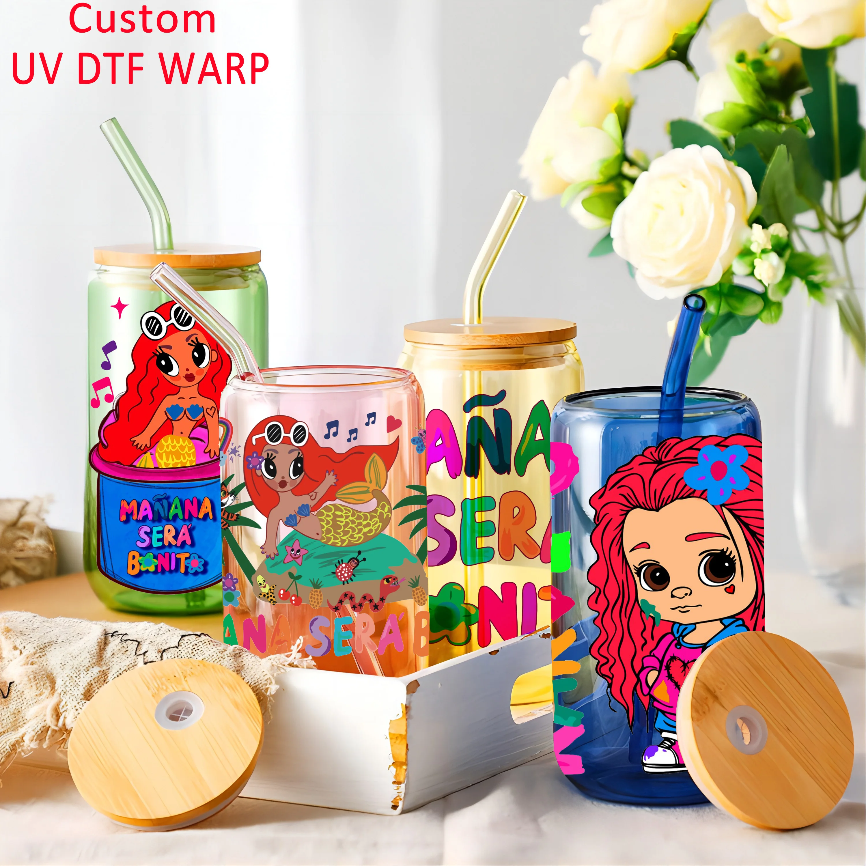Custom Wholesale 3D UV DTF Transfers for Cups & More
