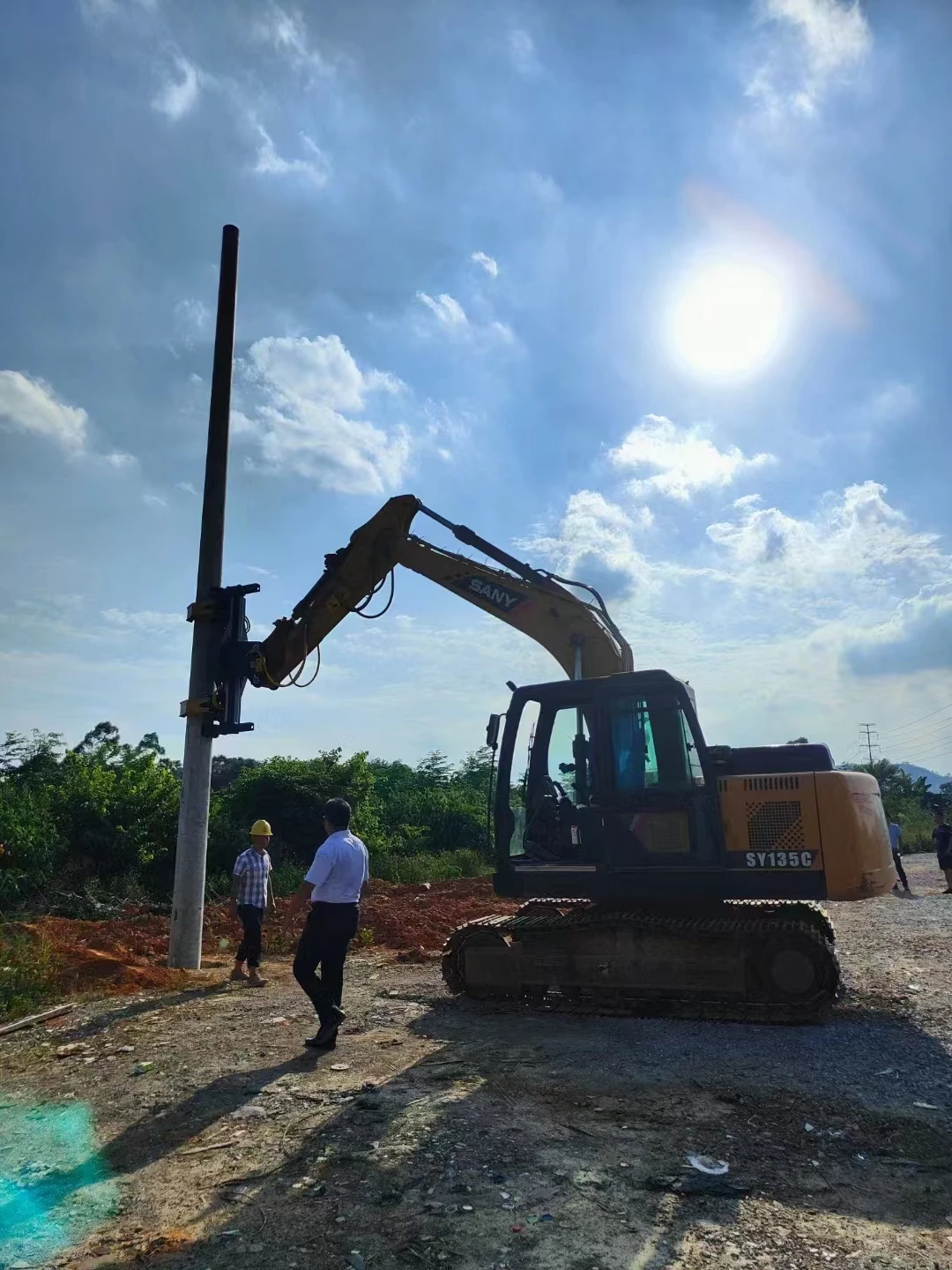 Construction & Building Machinery Heavy Duty Pole Setter Grapple for ...