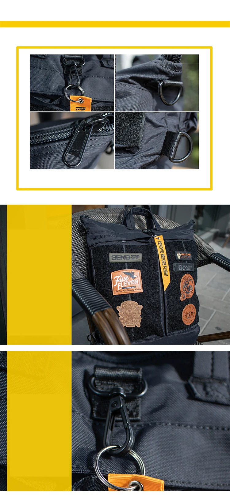 Custom DIY Retro Pilot Helmet Bag - Large Capacity Tote