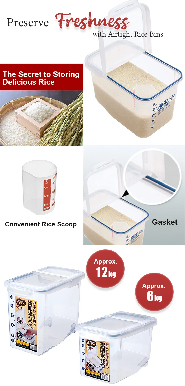 High Quality Airtight Unix Plastic Storage Box Bins For Rice Flour ...