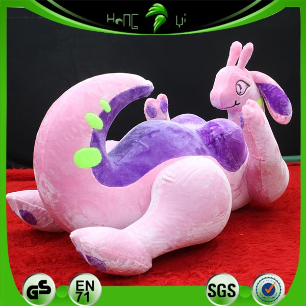 Hongyi Inflatable 2m Furry Goodra Toys Custom Pink Plush Furry Dragon ...