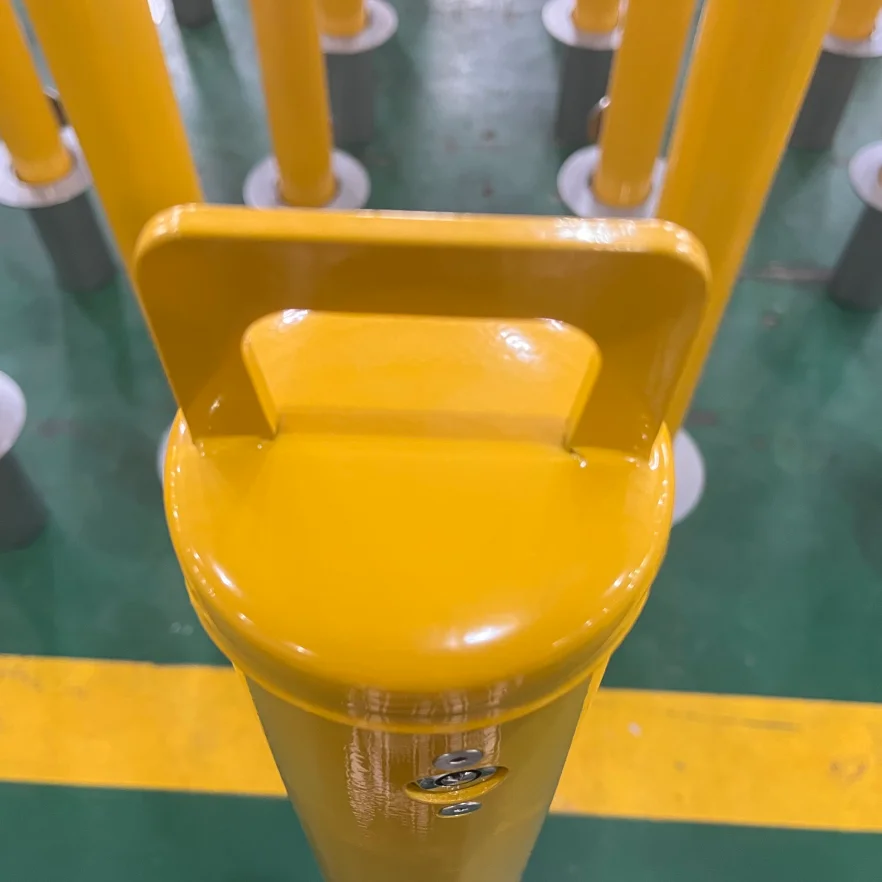 Road Warning Post Outdoor Parking Bollard Metal Steel Key Lockable ...