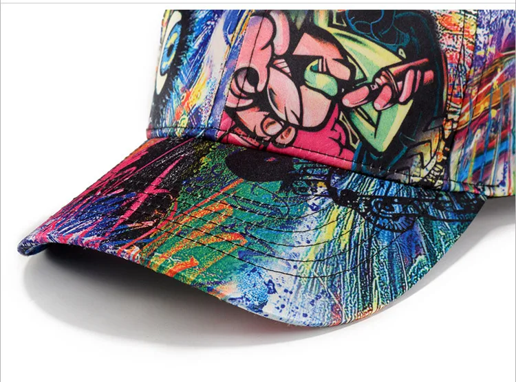 Wholesale Vintage Graffiti 6 Panel Hip Hop Caps for Men & Women