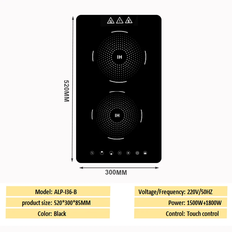 Smart Stove Vertical Double Burner - Induction Hob Cooker