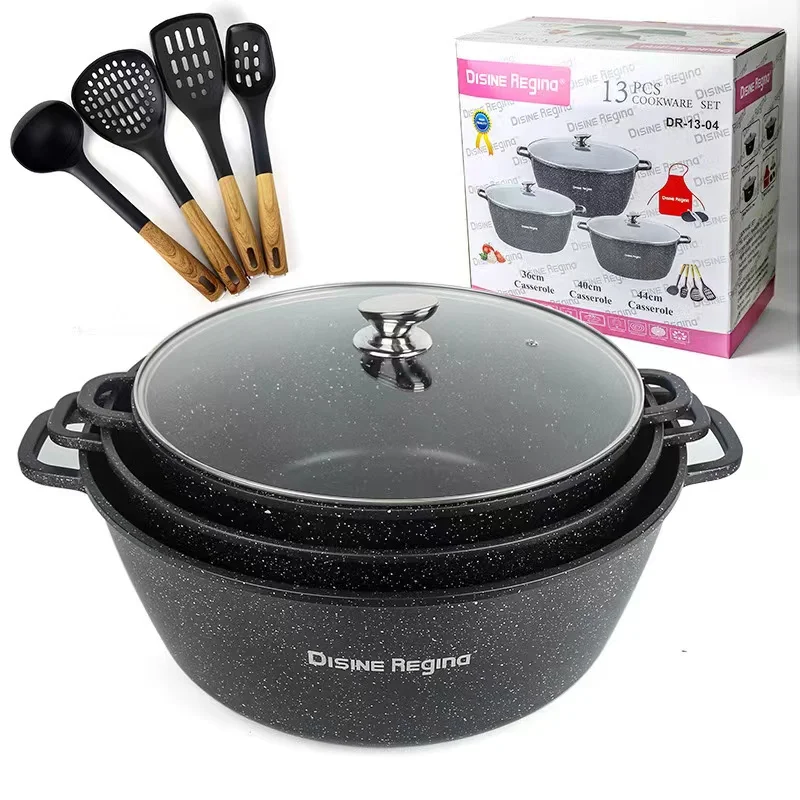 13pcs Oem Cast Aluminum Nonstick Cookware Sets Marble Coating Aluminum ...