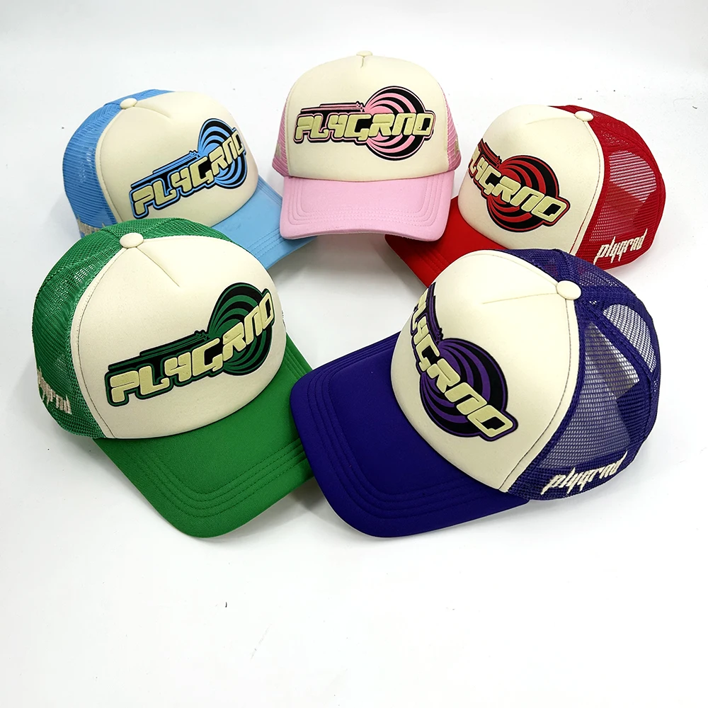 Custom 3D Puff Printing Trucker Hat - Embroidered Foam Cap