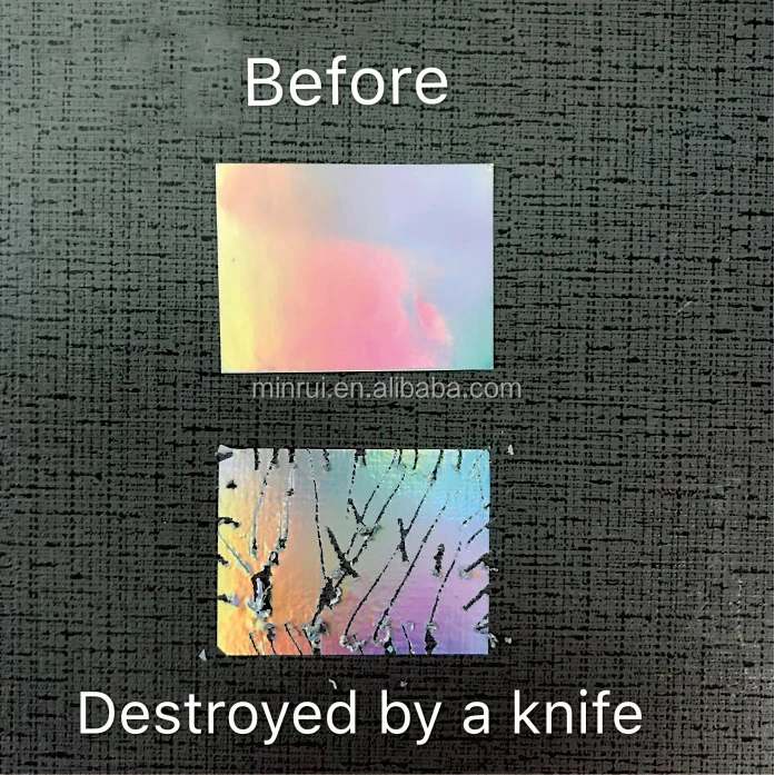 Hologram ultra Destructible Vinyl Sticker Paper Security Sticker Paper ...