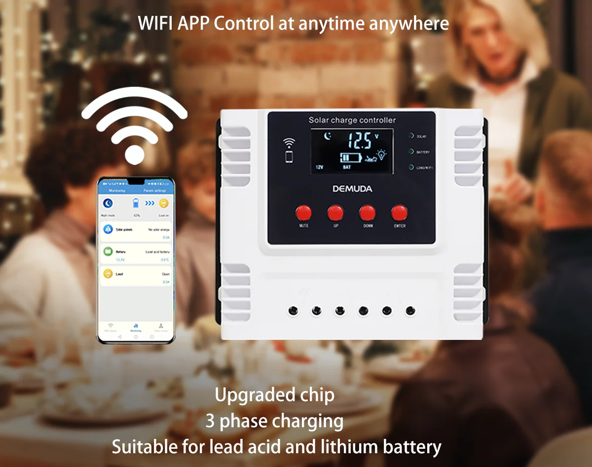 Off Grid MPPT Solar Charge Controller Auto Solar Mppt 48v 30a 50a 100a LCD Display Charger Solar ...