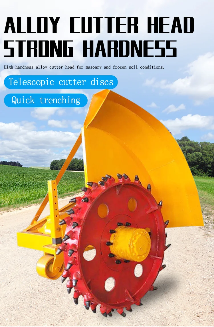 Ditch Trenching Machine Mini Disc Trencher Machine Tractor Farm Using ...