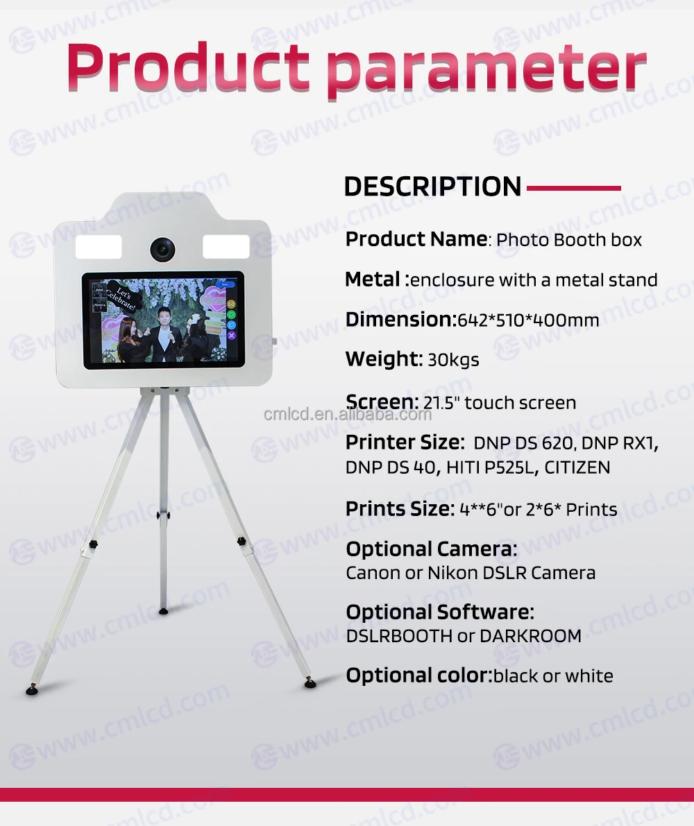 DSLR Photobooth Box Kiosk - Instant Prints & Fun Selfies