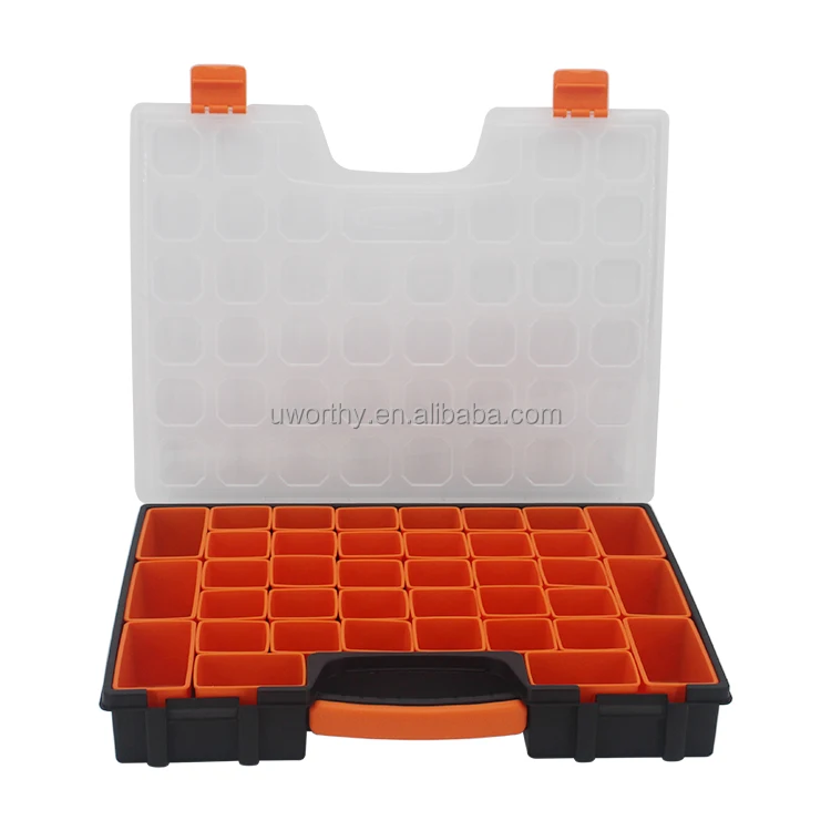 Plastic Storage Organizer Box with Removable Dividers and Bins for Nuts ...