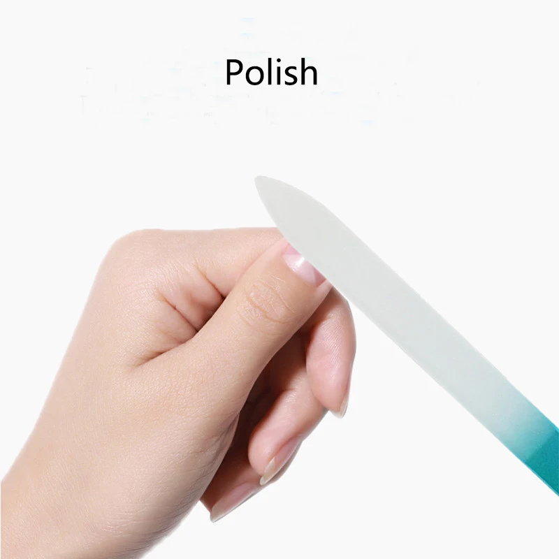 Beauty Salon Customized Colorful Double-sided Crystal Glass Nail File ...