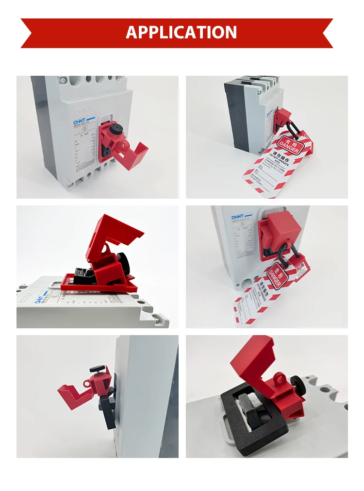 Clamp Type Circuit Breaker Lock for MCCB Below160A Handle Width Less ...