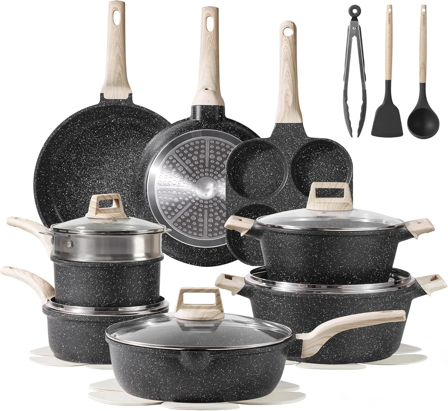Shop Our Black Granite Cookware Set for Induction Cooktops
