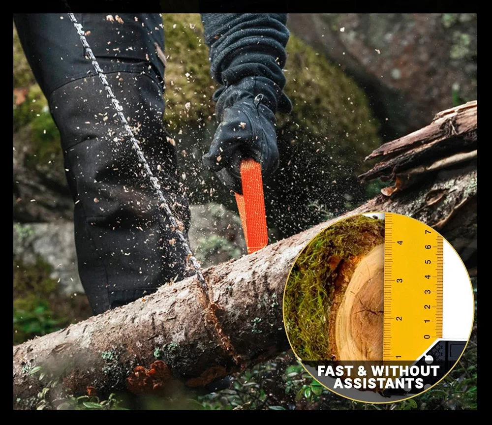 Hand Pocket Steel Chain Saw Wire Saw Outdoor Pocket Backpacking Saw 24 ...