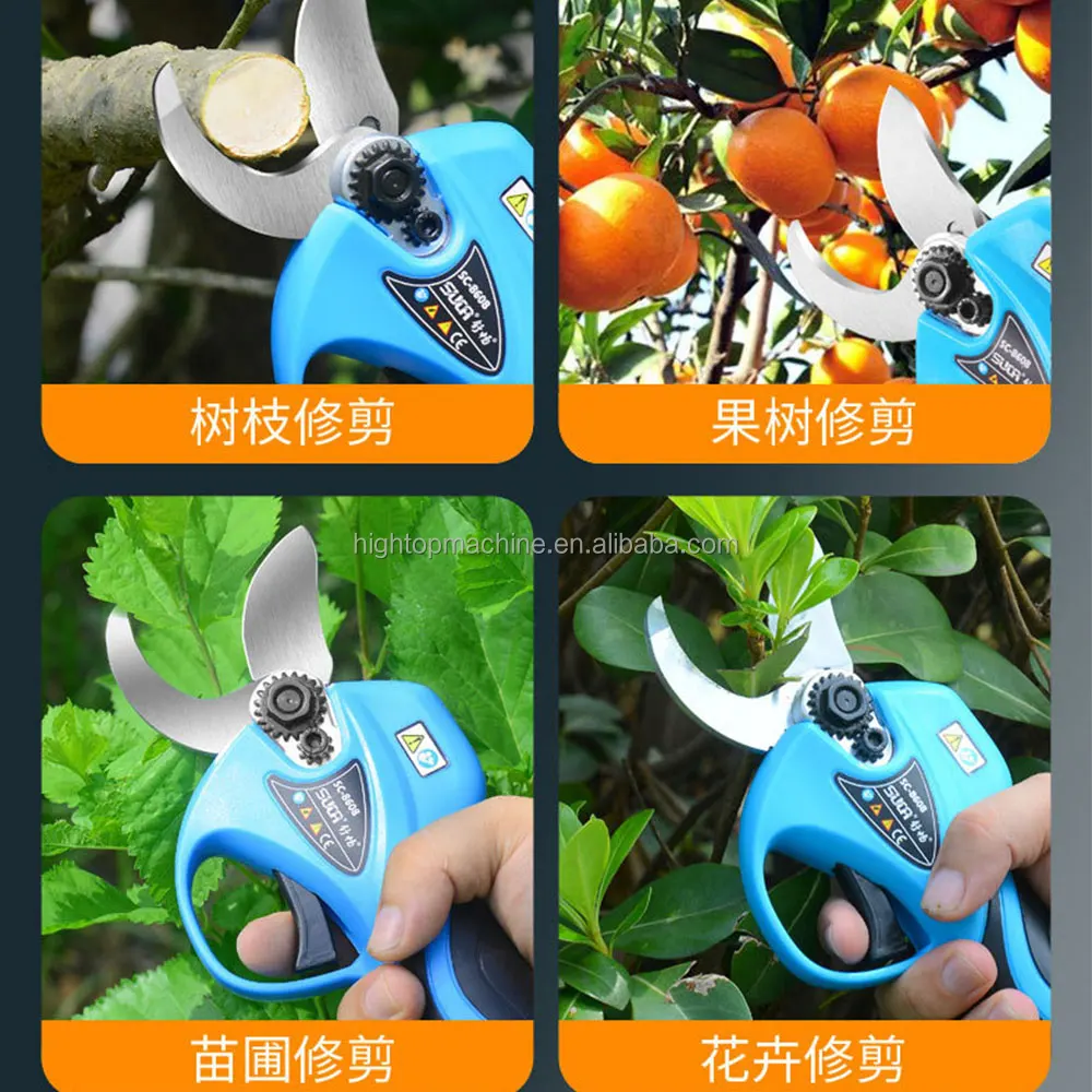 Cordless Pruning Shears Electric Bypass Cutters Powered Hand Operated ...