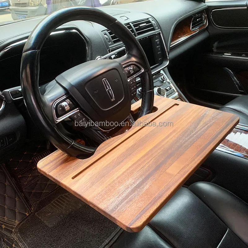 Walnut Hardwood Steering Wheel Desk Laptop Tablet Ipad Or Notebook Car ...