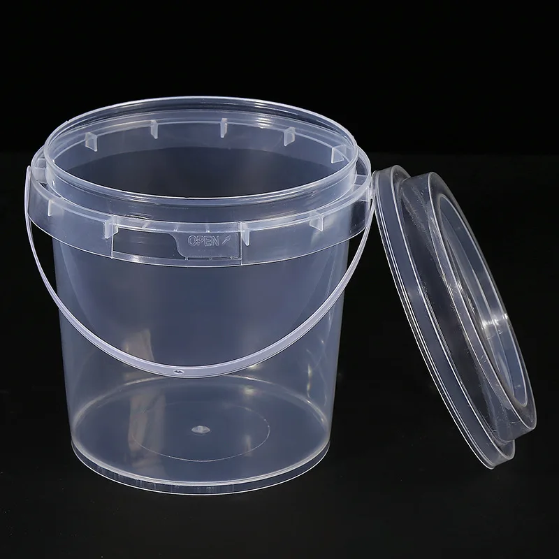 In Stock Clear 5L Plastic Bucket New PP Material Plastic Transparent ...