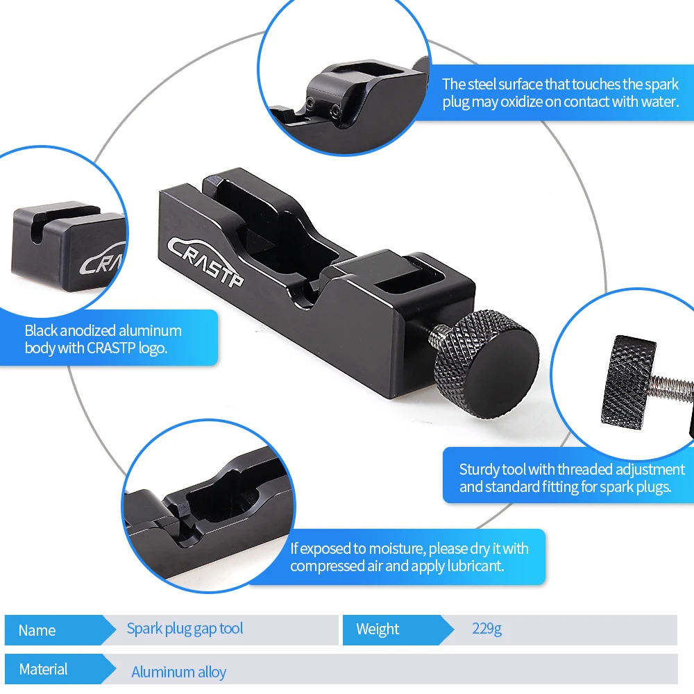 Universal Spark Plug Gap Tool - Compatible with Most Sizes