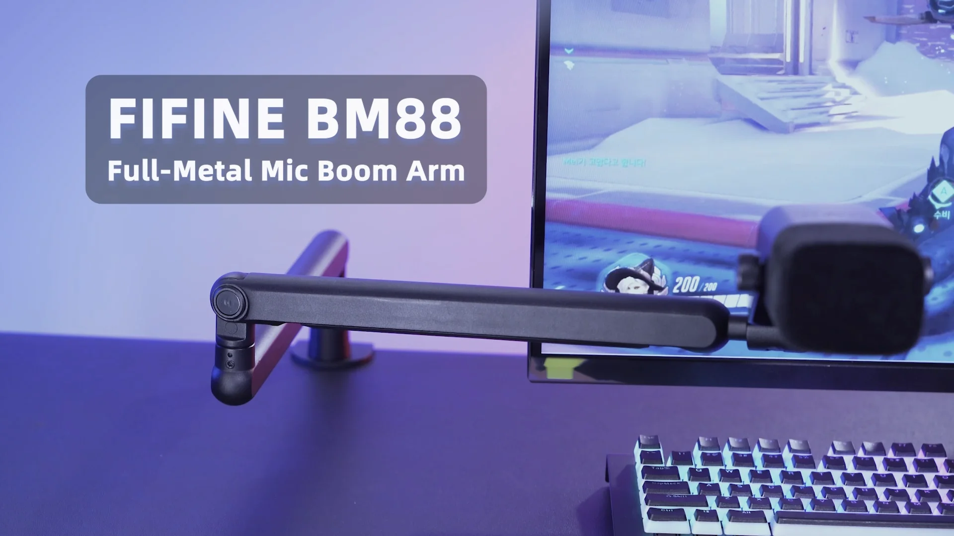 Fifine Bm88 Adjustable Boom Mic Stand Metal Boom Arm Microphone Stand ...