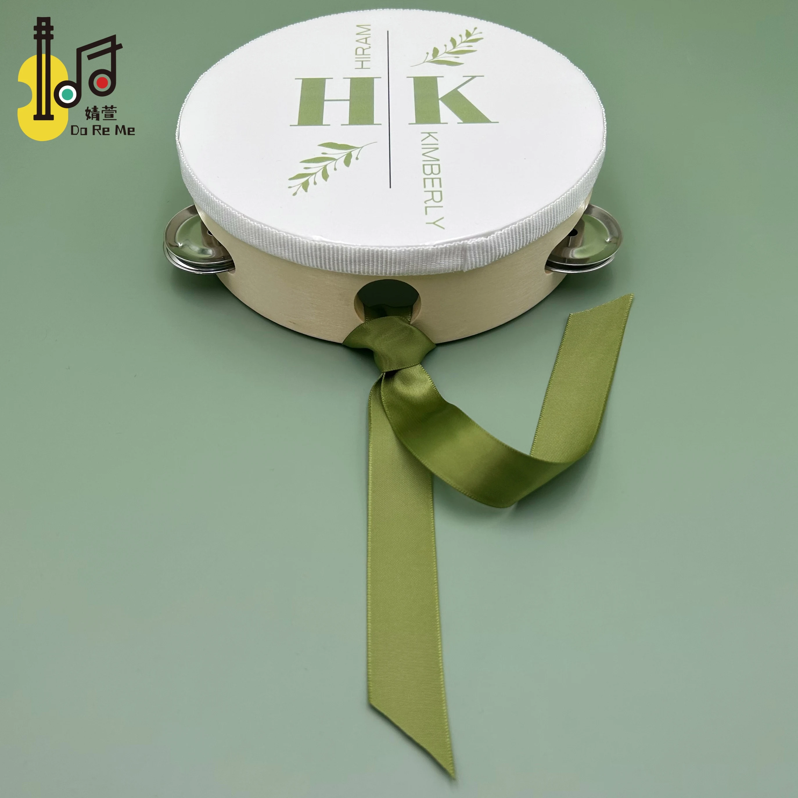 Custom Diy 6 Inch Tambourines Wooden Hand Bell Wedding Use - Buy ...