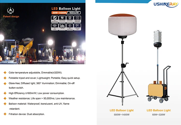 Inflatable Ip65 Work Mobile Lighting Towers 500w 800w 1000w 1400w Led ...