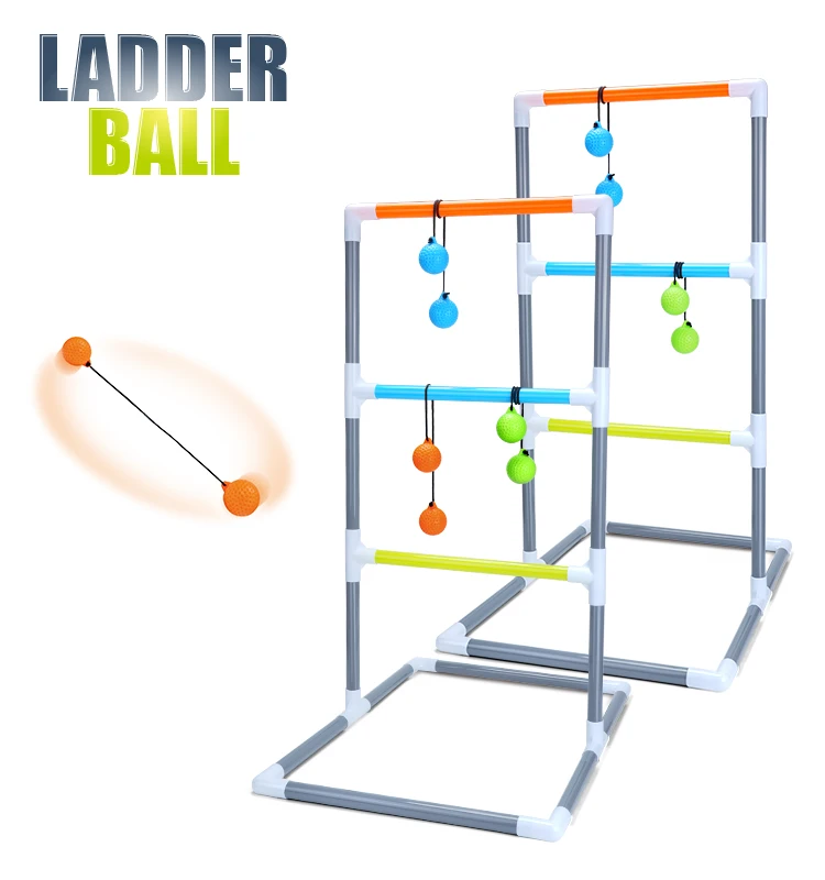 Plastic Ladder Ball Game Set Ladder Toss Outdoor Toy Set With 6 Bolo ...