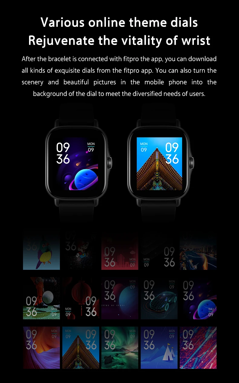 H13 Smart Watch: Full Touch Fitness Tracker with Heart Rate Monitor ...