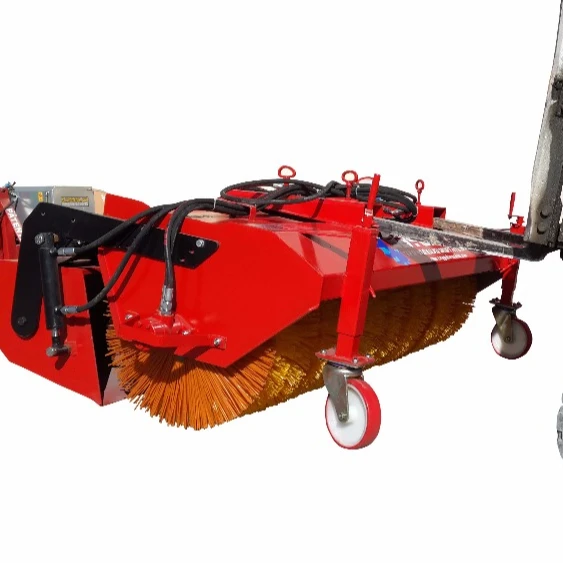 Forklift Mounted Road Sweeper With Bucket Forklift Sweeper Attachments ...