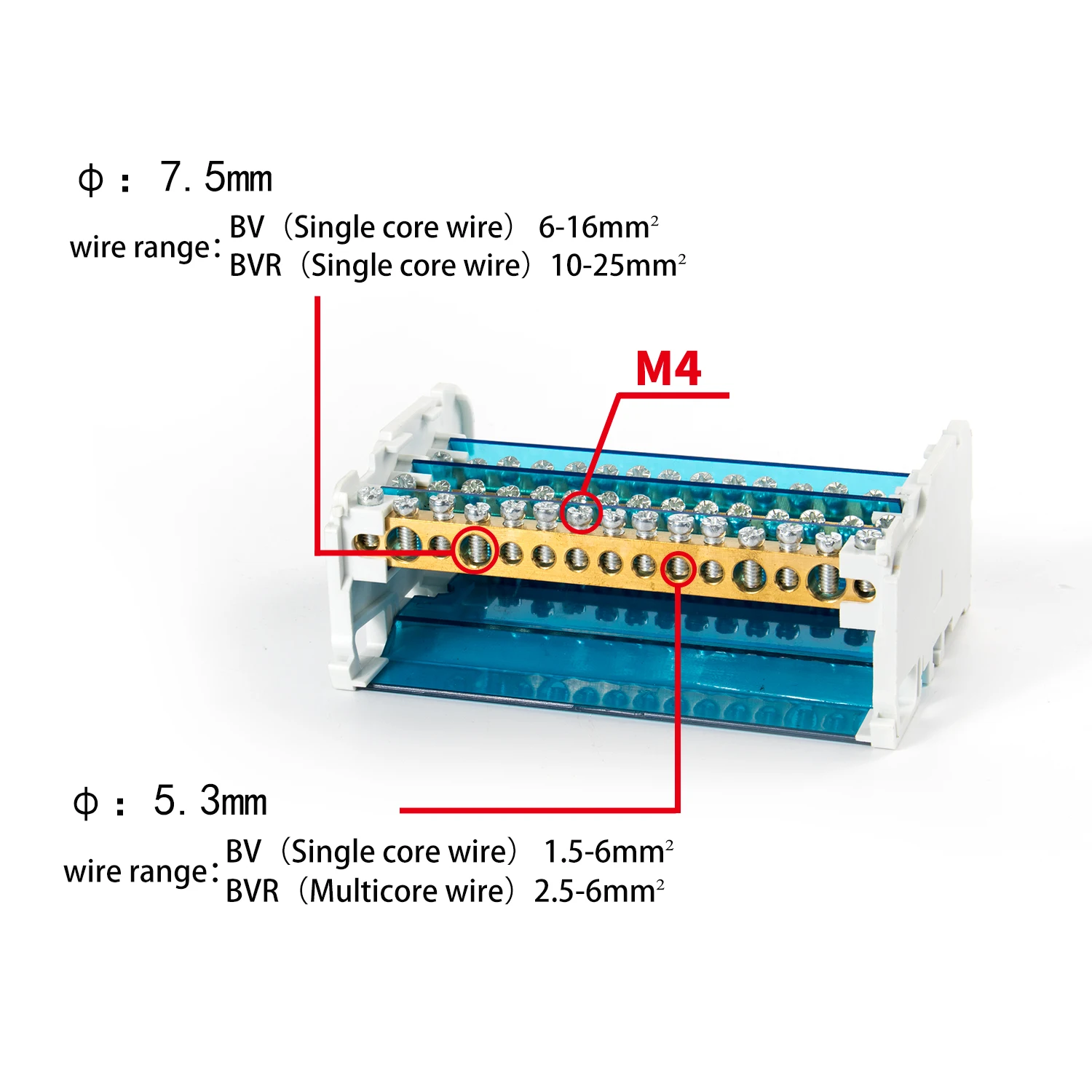 500V 125A Multilayer Din Rail Terminal Block Connector Automotive ...
