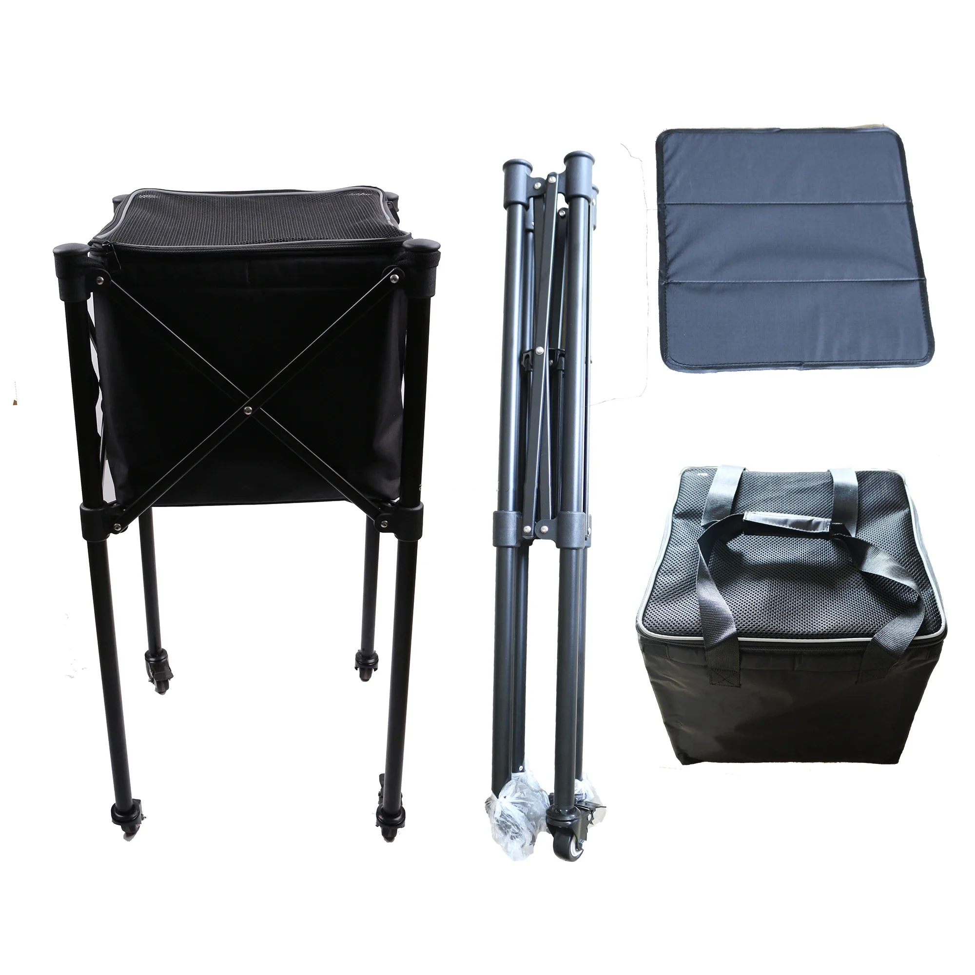 Heavy Duty Tennis Ball Cart Tennis Ball Hopper Basket Trolley,Wheeled ...