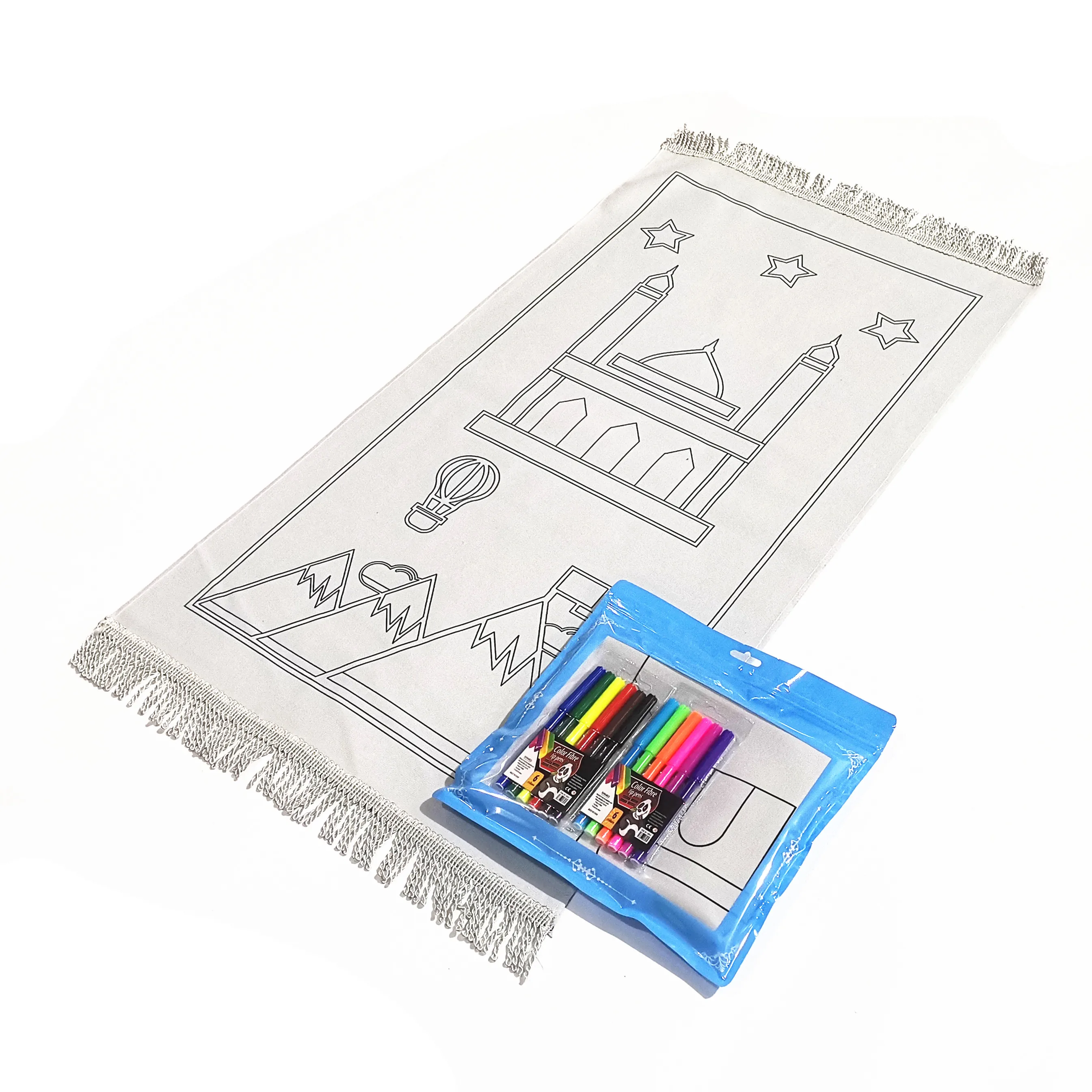 DIY Drawing Painting Educational Islamic Kids Prayer Mat