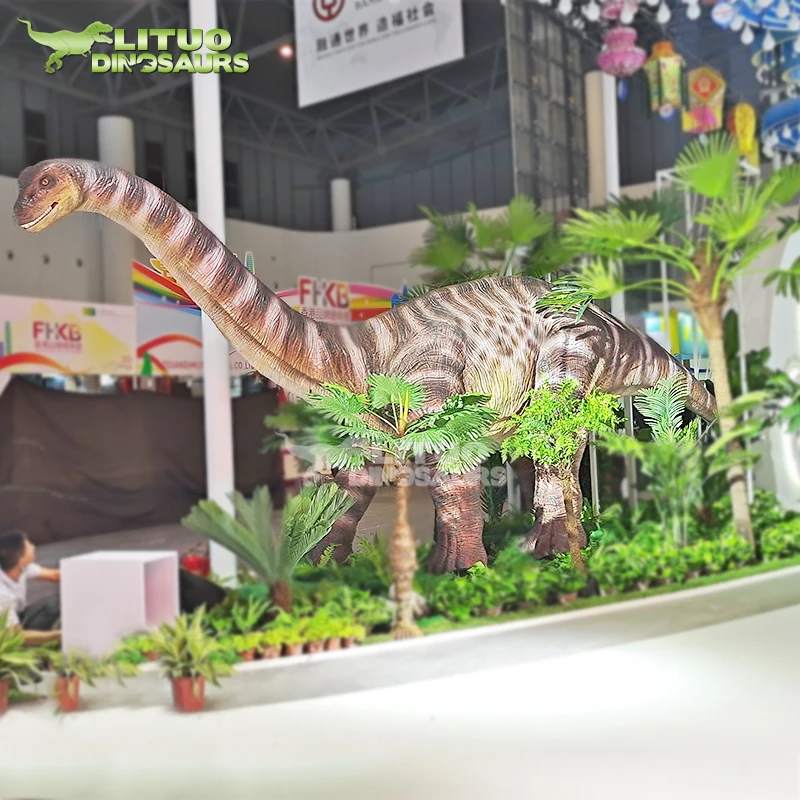 Long Neck Realistic Animatronic Dinosaur for Exhibitions