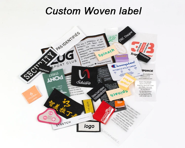 Custom Garment Rubber Patches Woven Label Iron on 3d Garment Satin ...